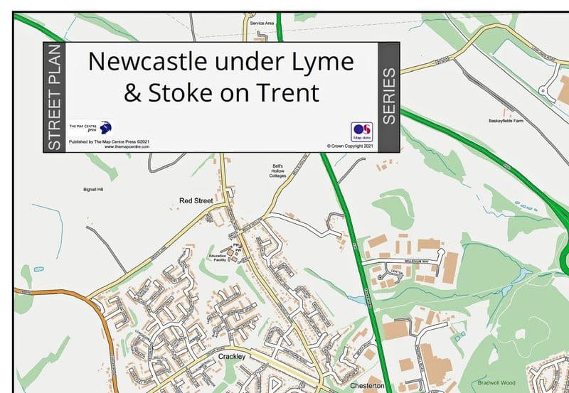 Stoke on Trent & Newcastle under Lyme Street Map