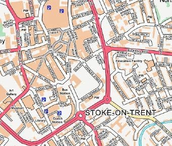 Stoke on Trent Street Map