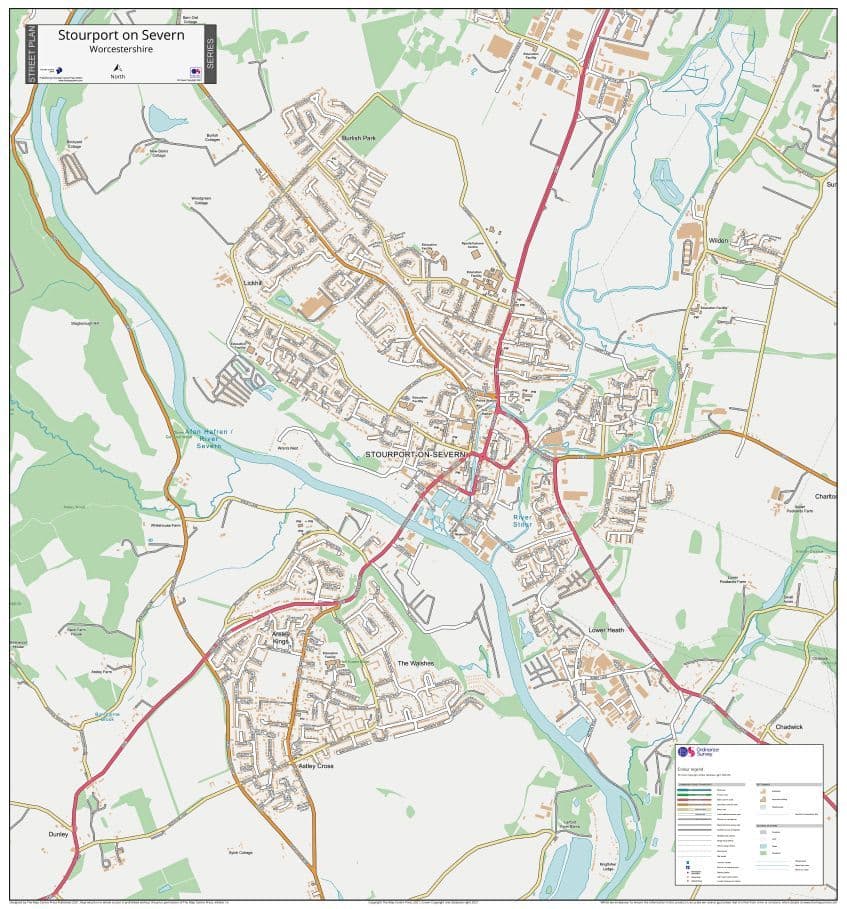 Stourport on Severn Street Map