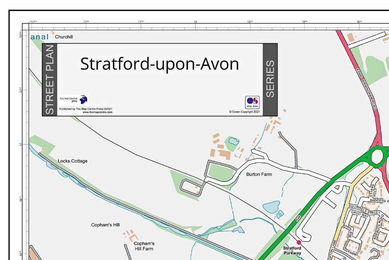 Stratford upon Avon Street Map