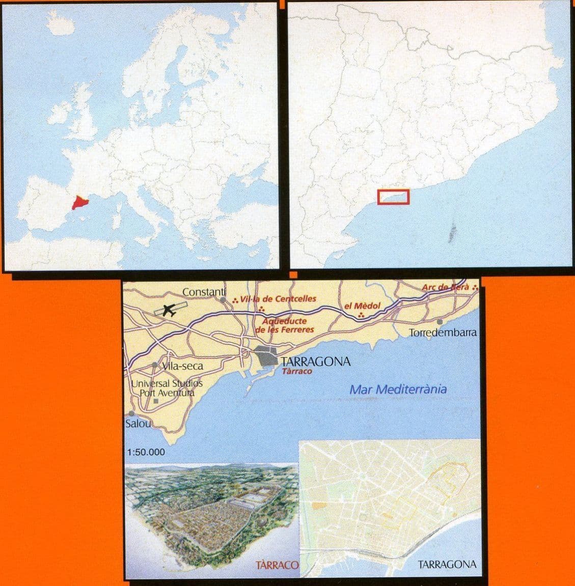 Street Map of Tarragona Tarraco - 1 7 500