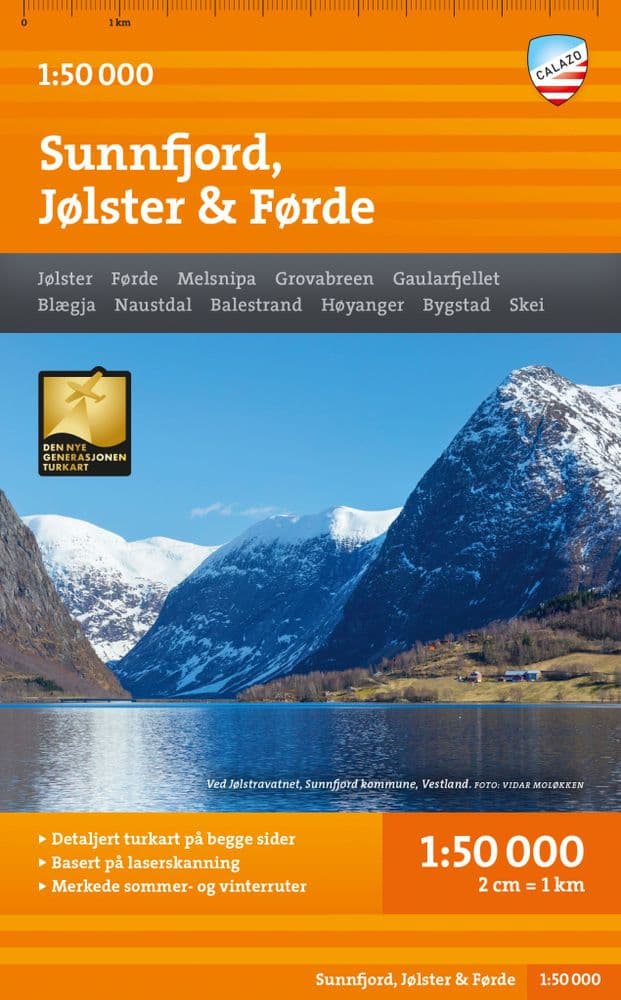 Sunnfjord Jølster & Førde - Hiking Map - Calazo BD 360