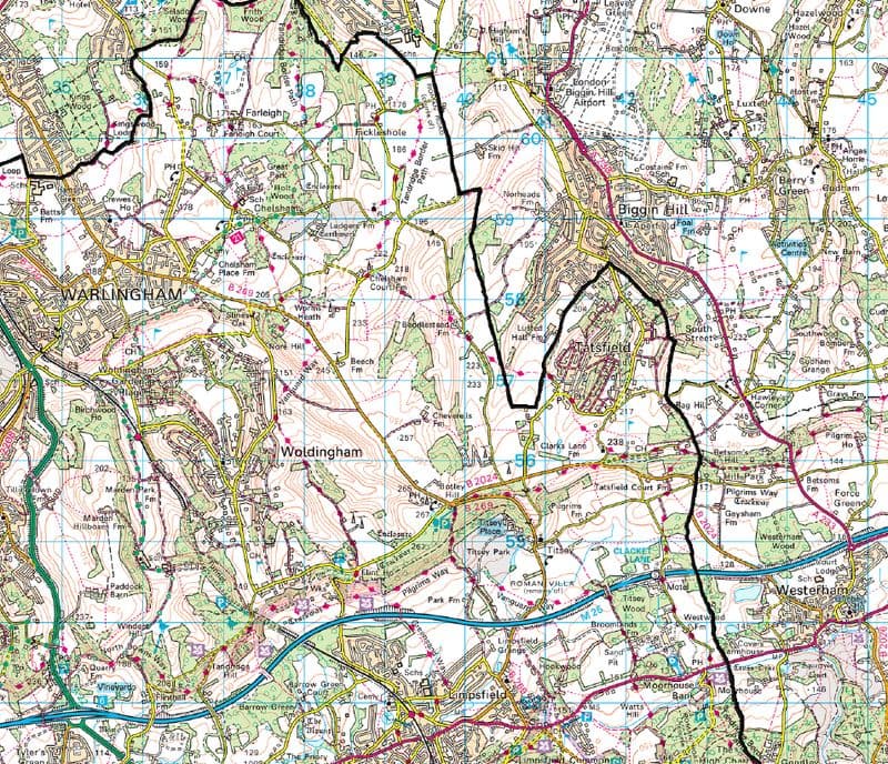 Surrey - Extra Large County Wall Map - 140 x 98cm