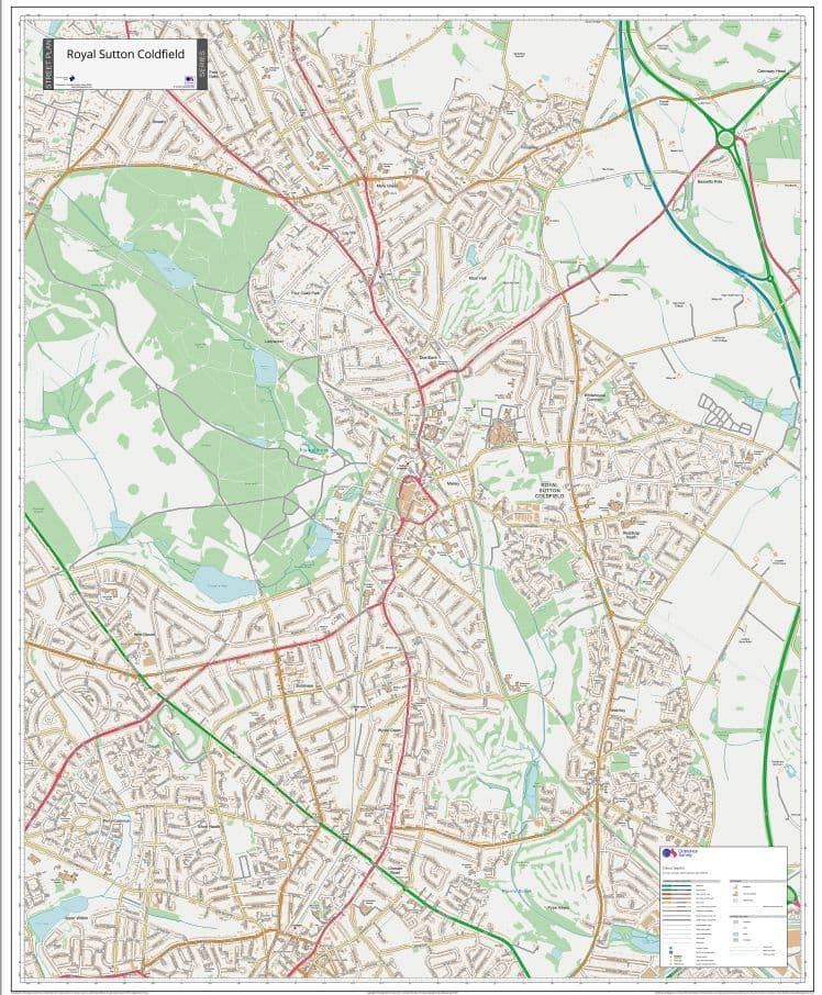 Sutton Coldfield Street Map