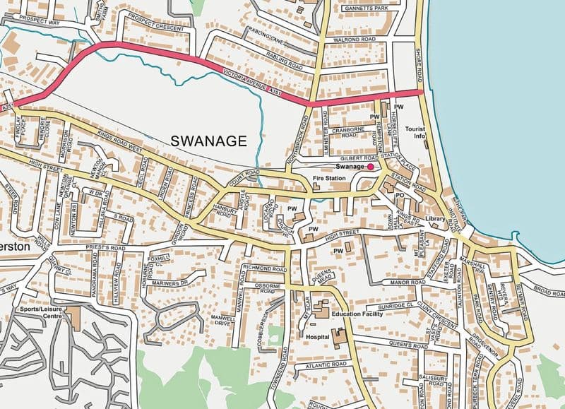 Swanage Street Map