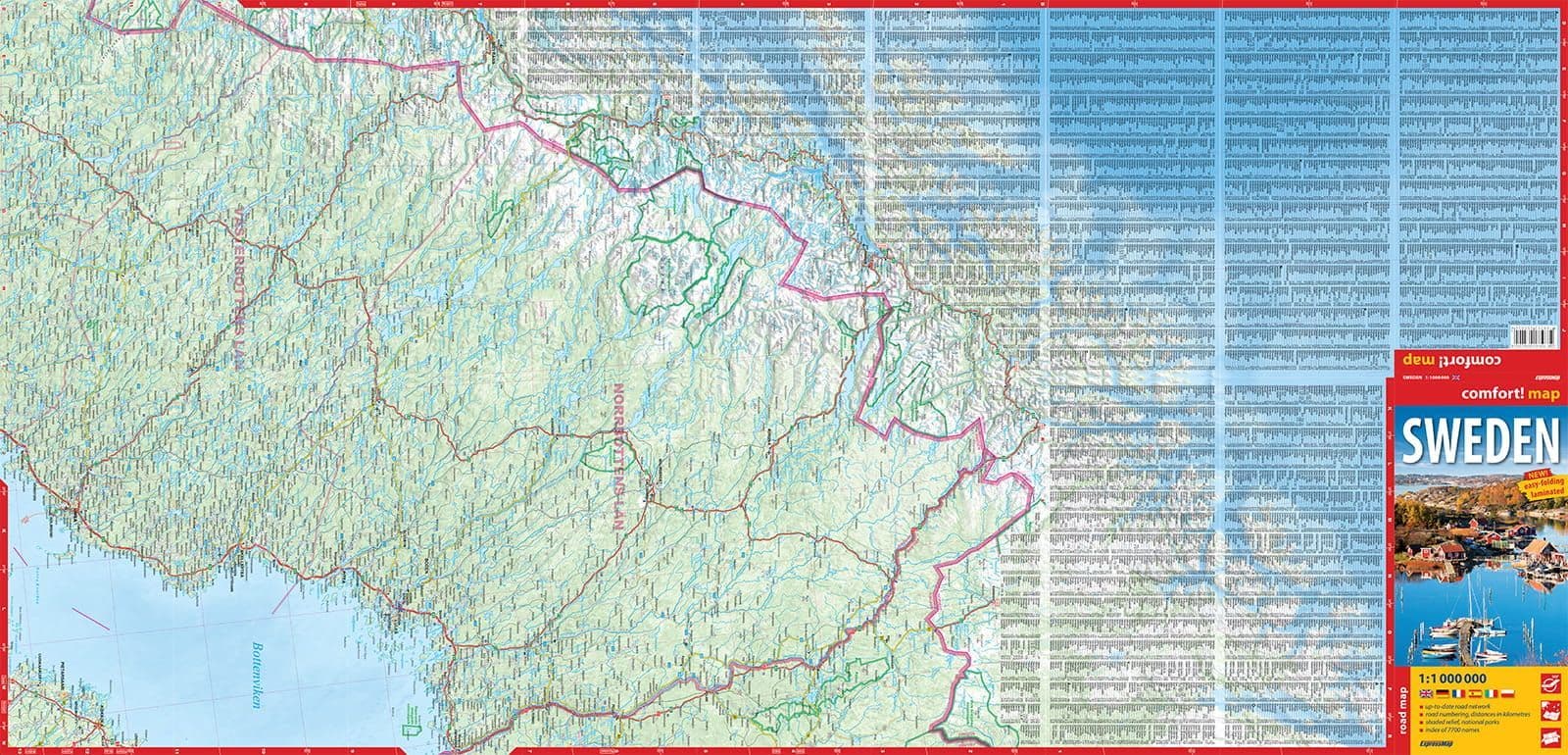 Sweden - Laminated Map - Comfort & x28;EXP& x29;