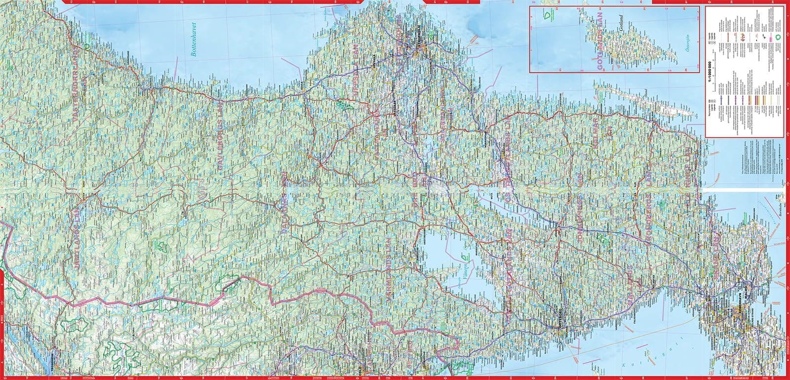 Sweden - Laminated Map - Comfort & x28;EXP& x29;