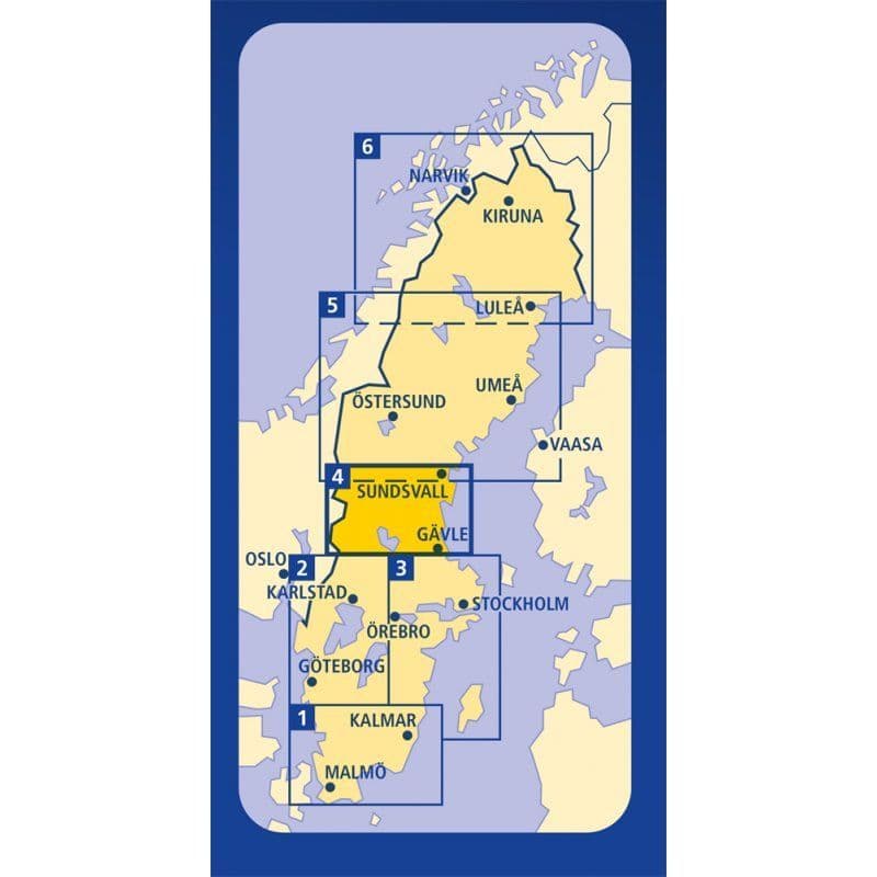 Sweden Road Map 4 - Gävle/Sundsvall/Mora - Kummerley & Frey