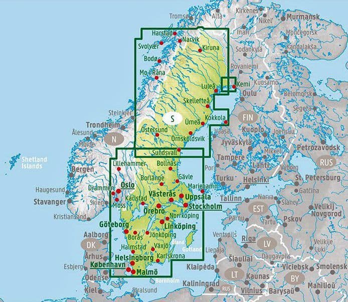 Sweden - Road Map - F&B