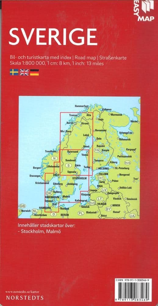 Sweden - Road Map - Kartforlaget SE 01