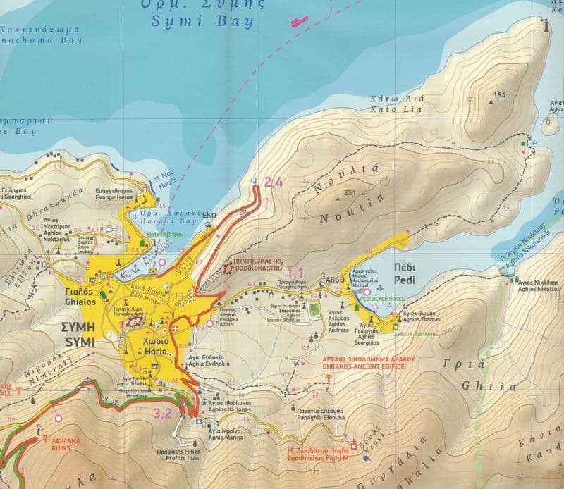 Symi - 1 20 000 Terrain Hiking Map 341