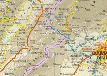 Syria & Lebanon Road Map - Reise