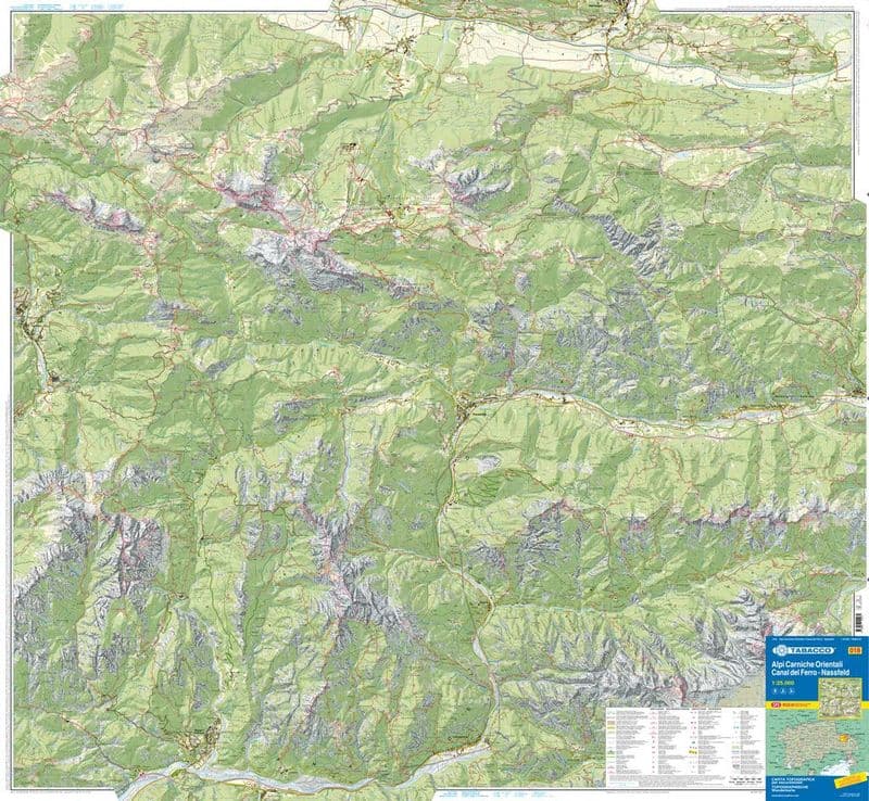 Tabacco 018 - Alpi Carniche Orientali - Canal del Ferro