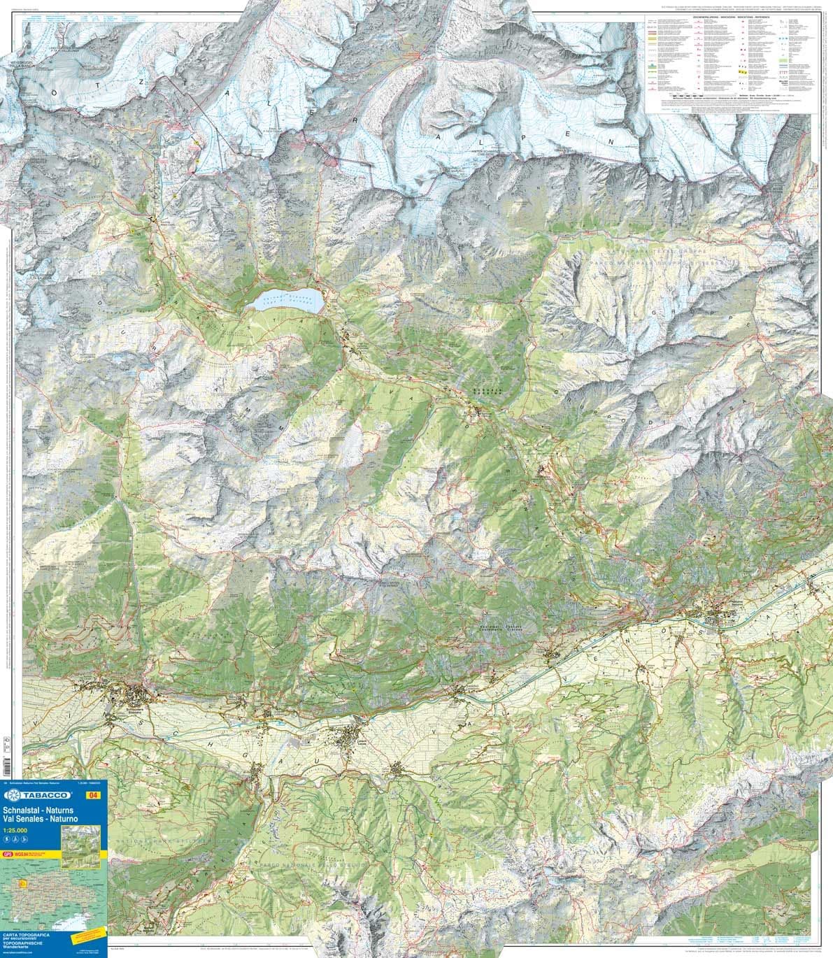 Tabacco 04 - Val Senales - Naturno / Schnalstal - Naturns