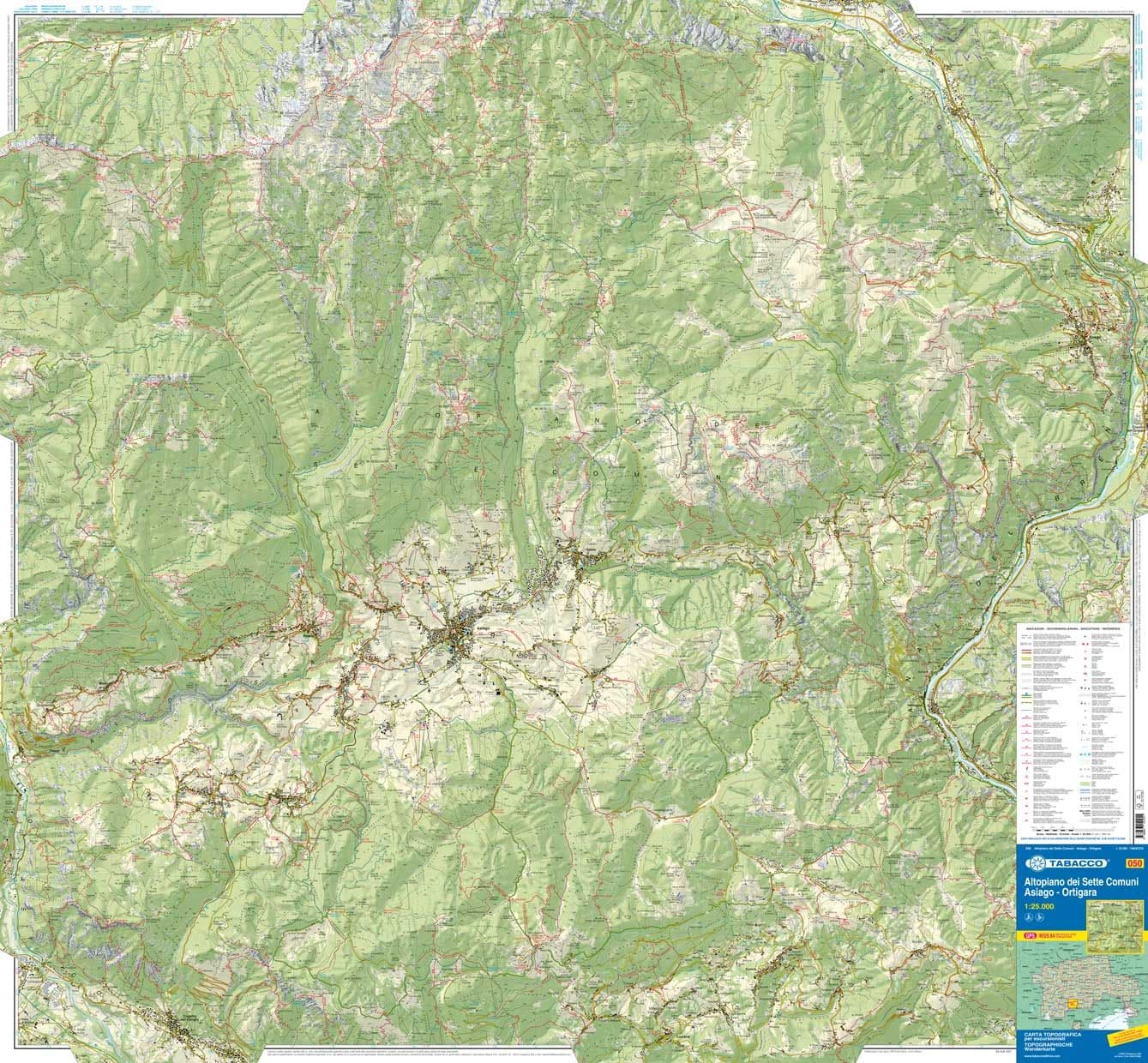 Tabacco 050 - Altopiano dei Sette Comuni - Asiago