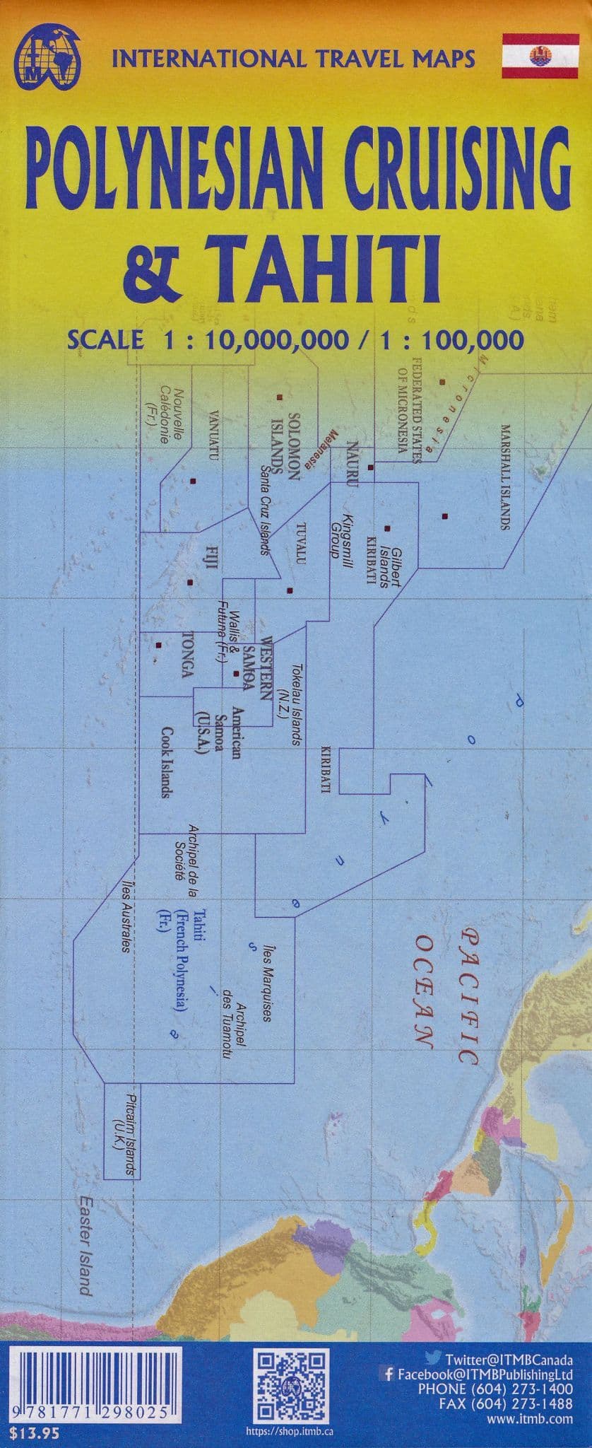 Tahiti & Polynesian Cruising Travel Map