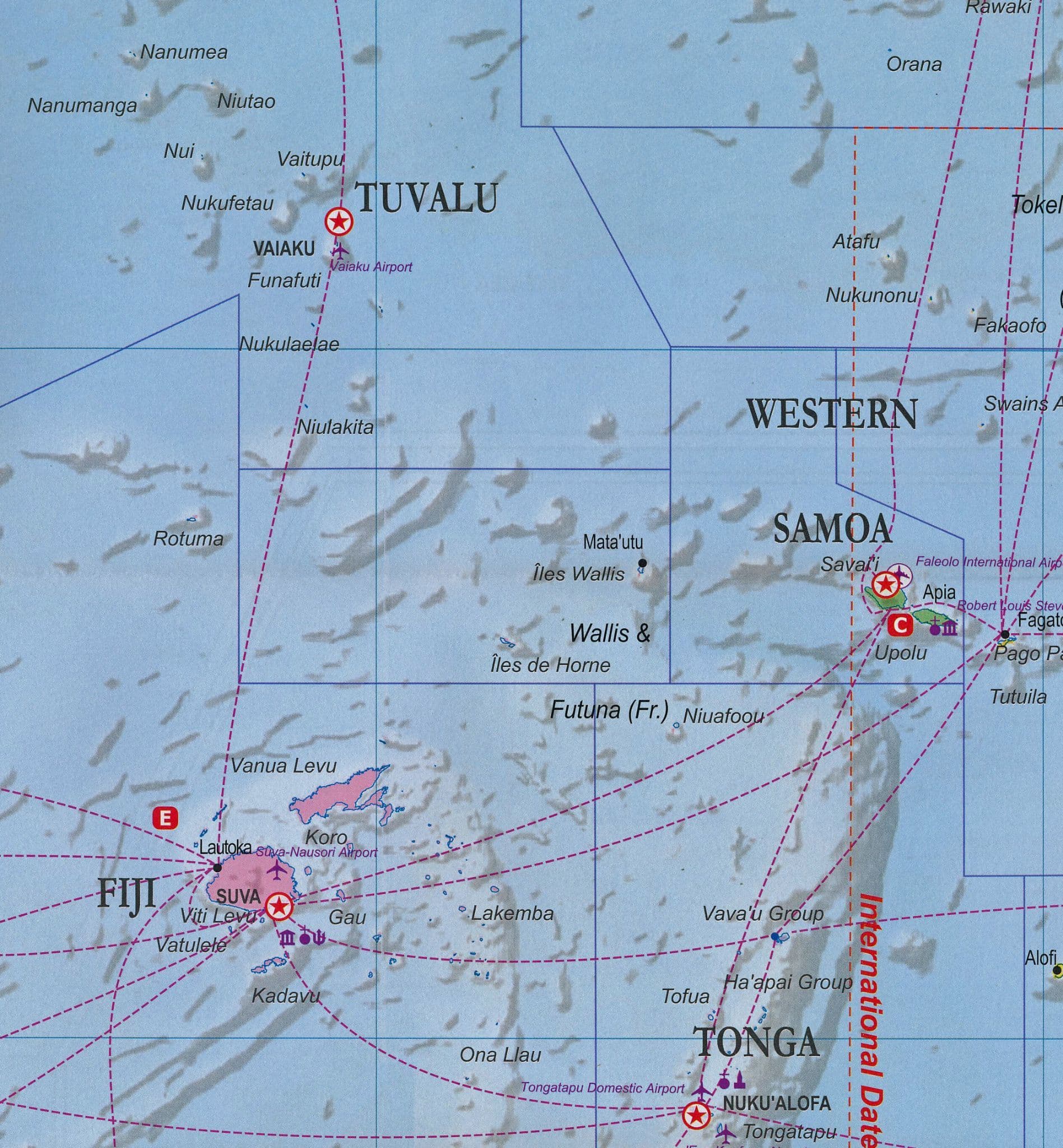 Tahiti & Polynesian Cruising Travel Map