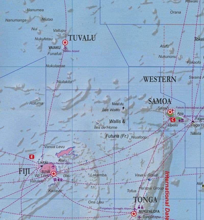 Tahiti & Polynesian Cruising Travel Map