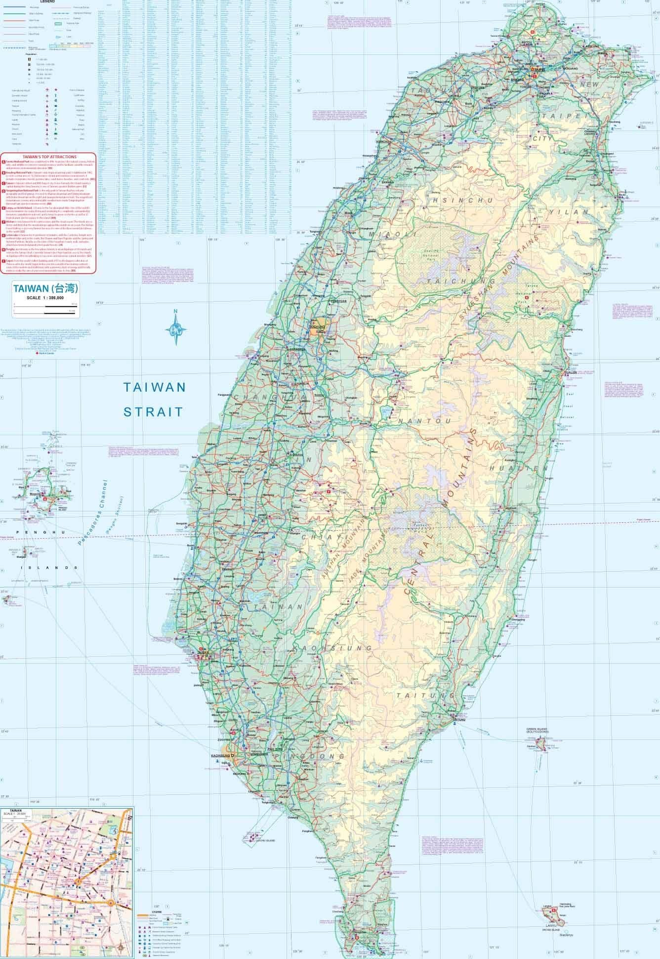 Taiwan & Taipei Travel Map