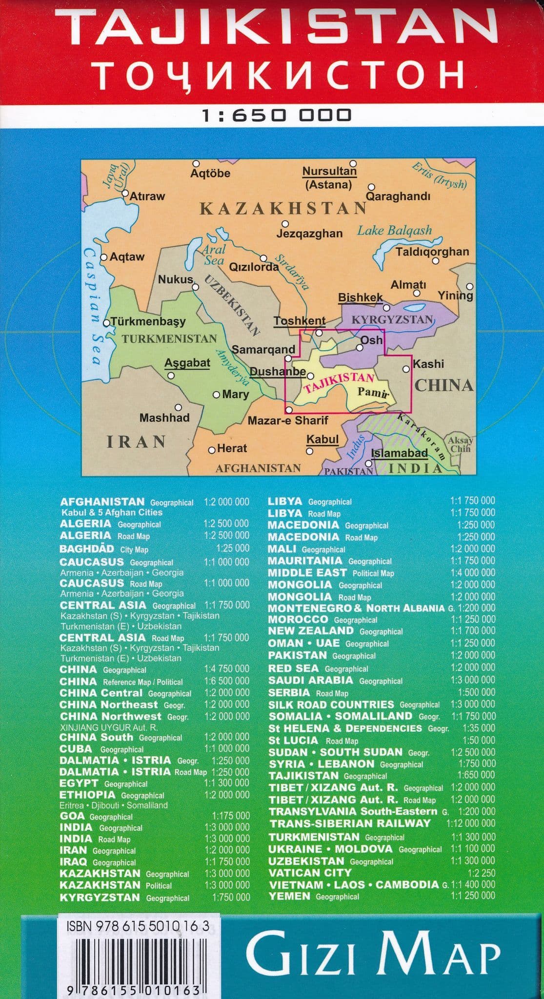 Tajikistan Road Map - Gizi