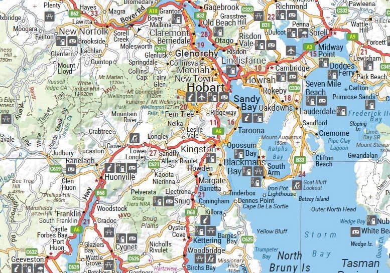 Tasmania State & National Park Map - Hema 3 10L