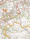 Teeside - TS - Postcode Sector Wall Map