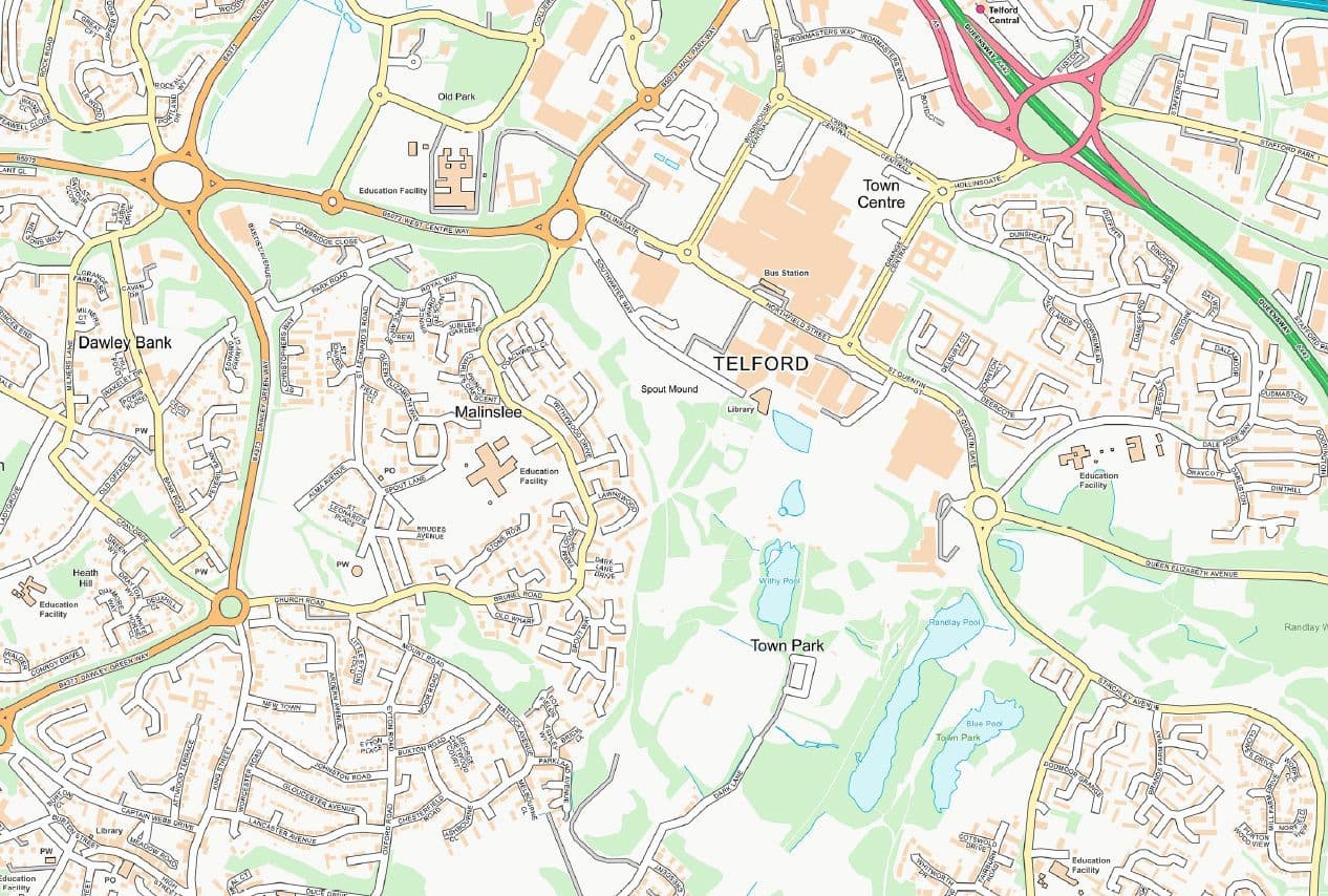 Telford Street Map