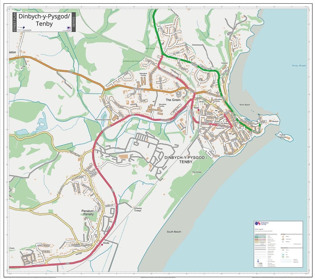 Tenby Street Map