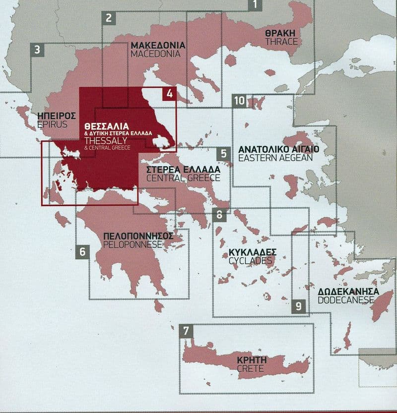 Terrain Road Map 4 - Thessaly & Western Greece