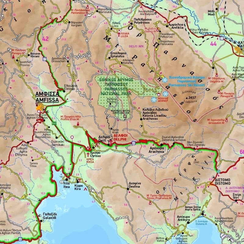 Terrain Road Map 5 - Central Greece