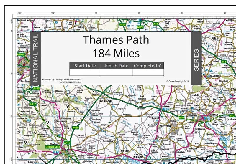 Thames Path - Wall Map