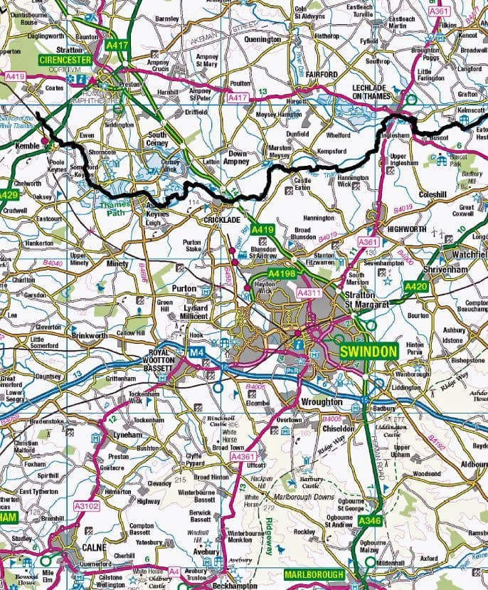 Thames Path - Wall Map