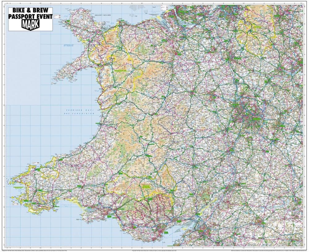 The Bike & Brew Map 2025 - Extra Large