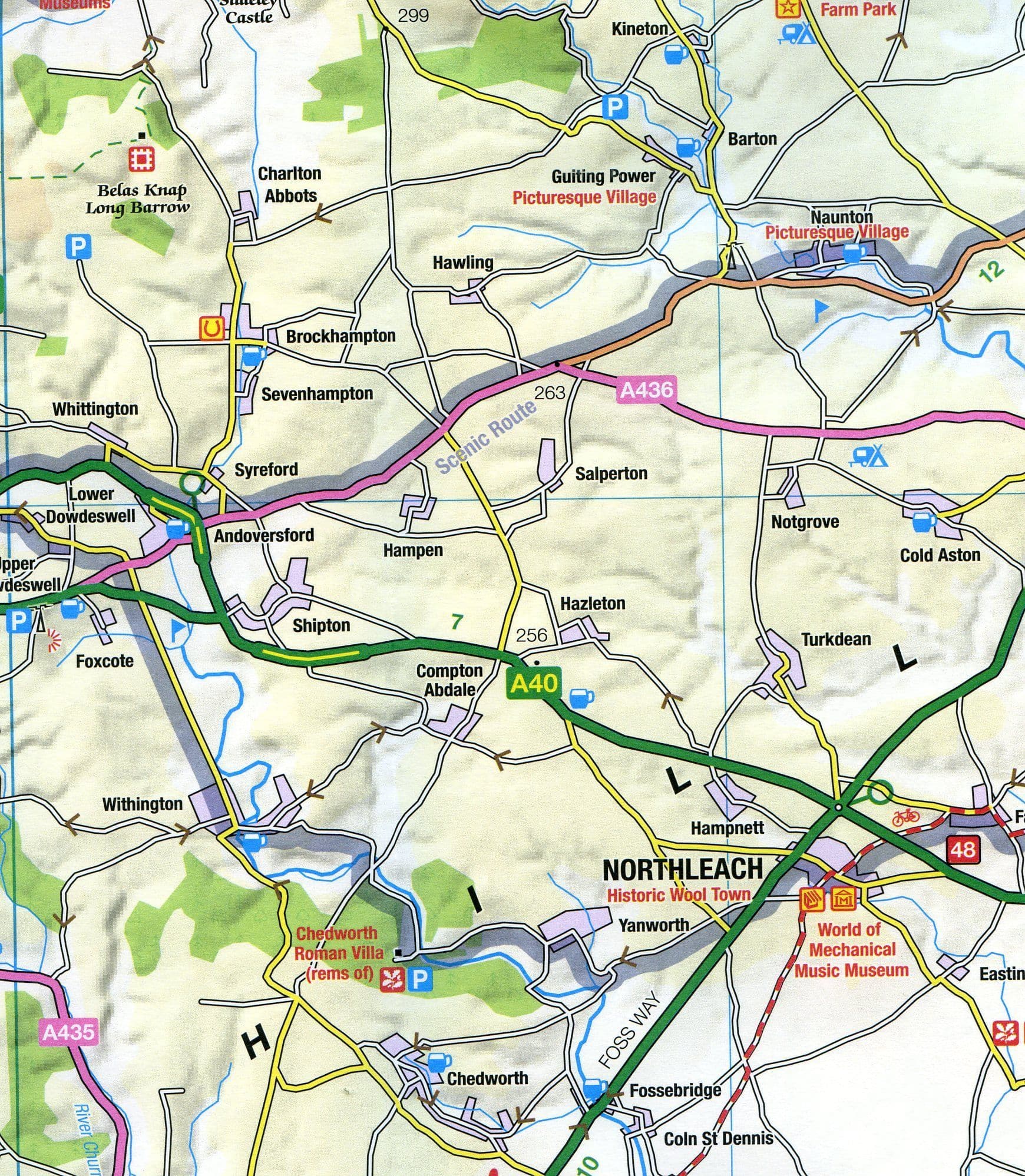 The Cotswolds & Gloucestershire - OS Tour Map