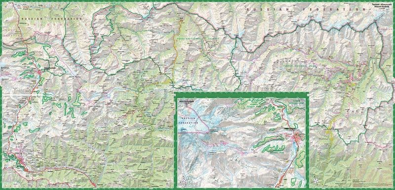 The Georgia Caucusus Mountains Trekking Map