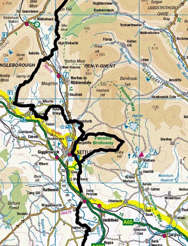 The Pennine Bridleway - Wall Map