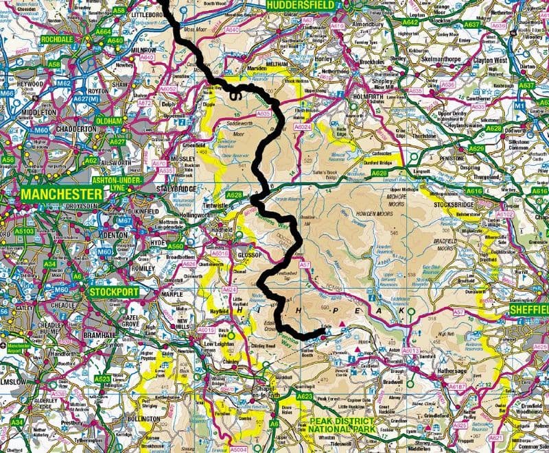 The Pennine Way - Wall Map