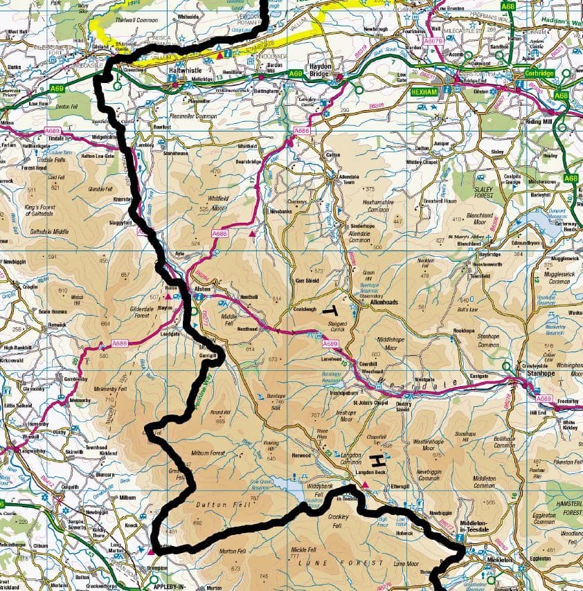 The Pennine Way - Wall Map