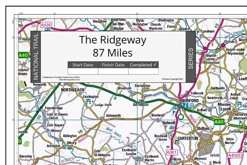 The Ridgeway - Wall Map