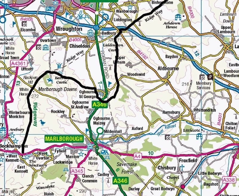 The Ridgeway - Wall Map