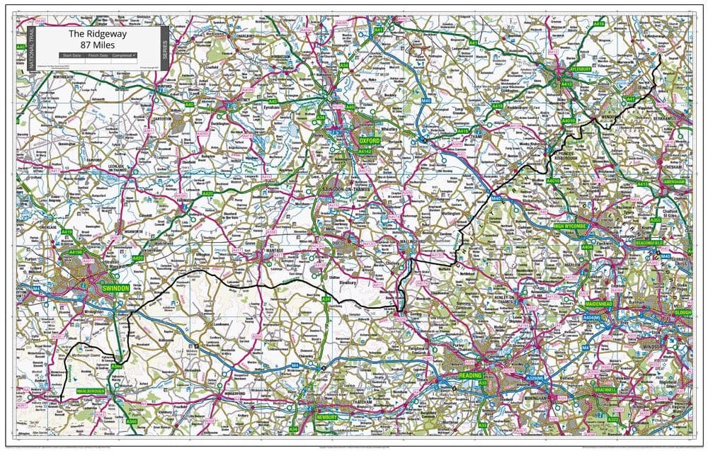 The Ridgeway - Wall Map