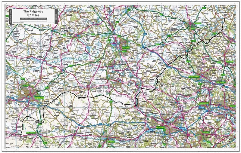The Ridgeway - Wall Map