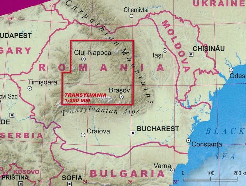 Transylvania - Tourist Map - TerraQuest