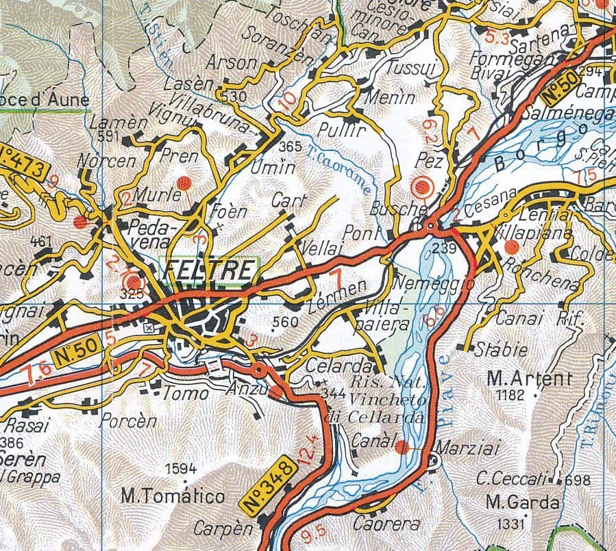 Trentino Alto Adige - TCI Road Map