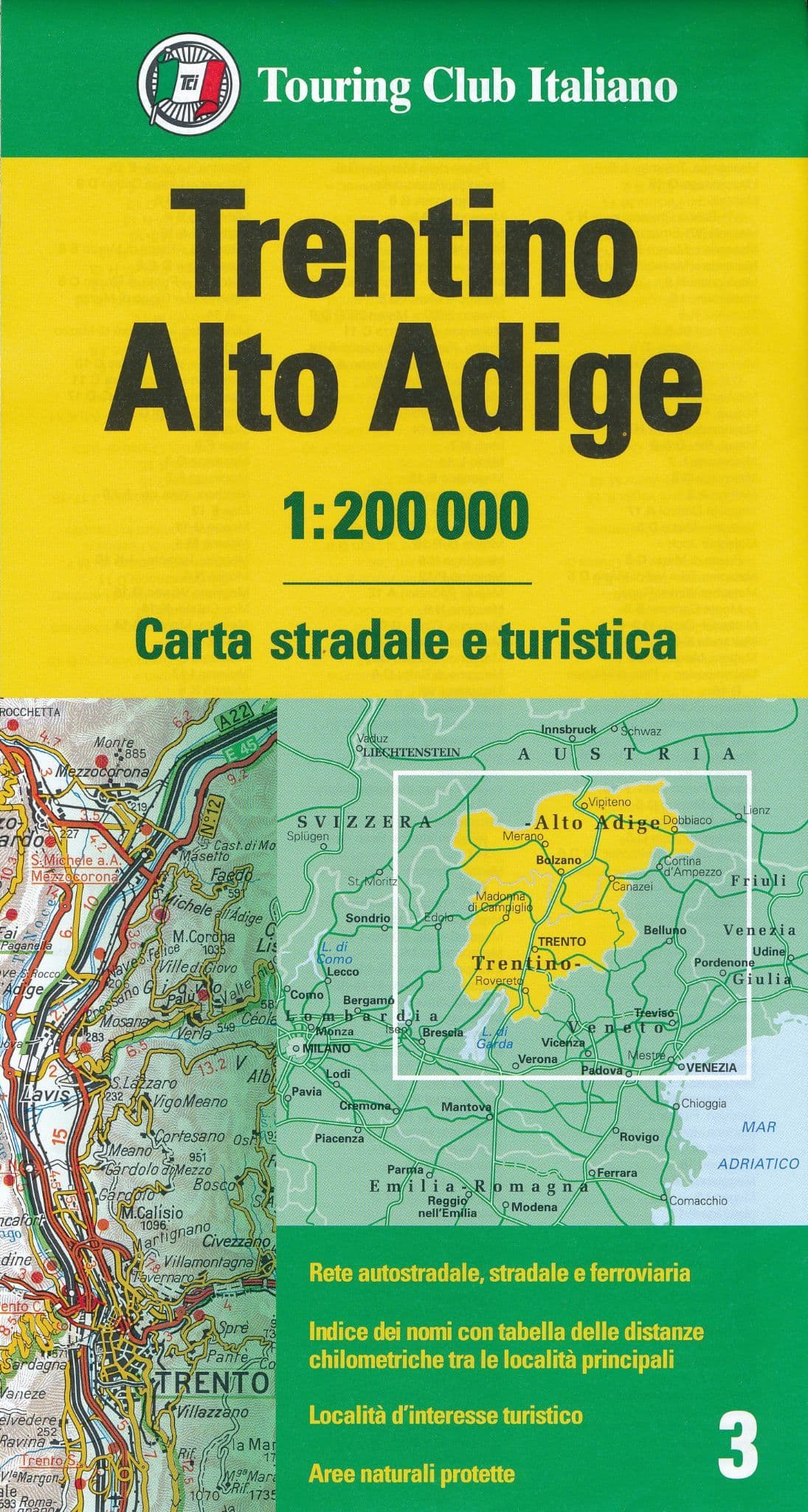 Mapa Geográfico De Trentino Y Véneto