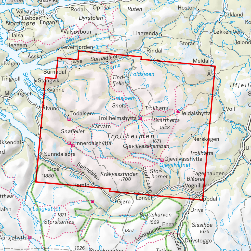 Trollheimen - Hiking Map - Calazo BD 390