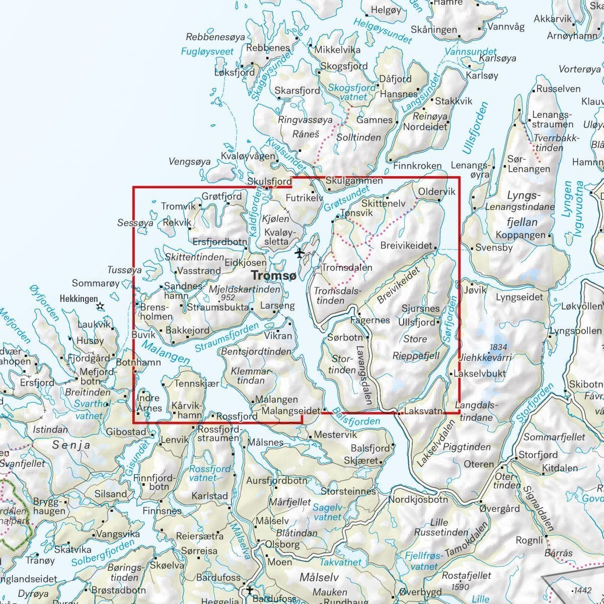 Tromsø - Hiking Map - Calazo BD 400