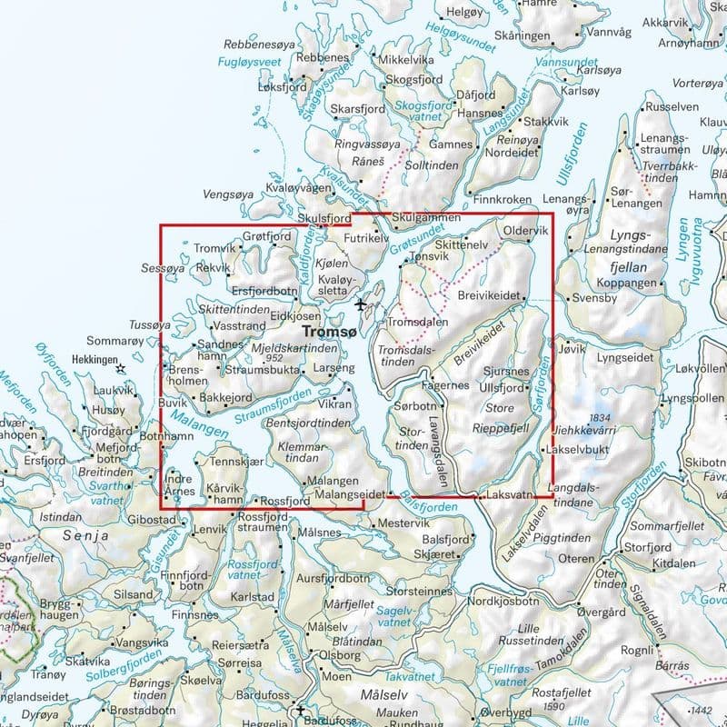 Tromsø - Hiking Map - Calazo BD 400