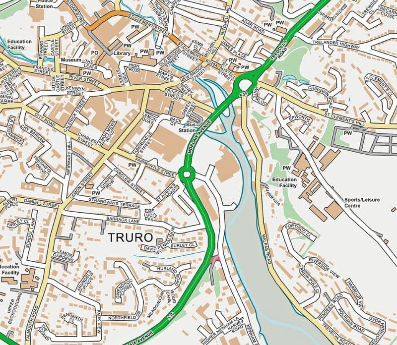 Truro Street Map
