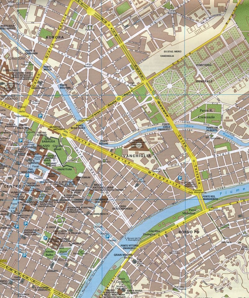 Turin Street Map - TCI